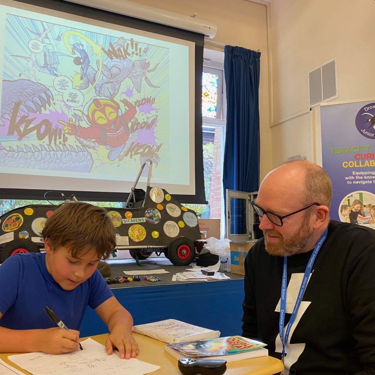 Droxford Junior School - Author and comic book artist Neill Cameron ...